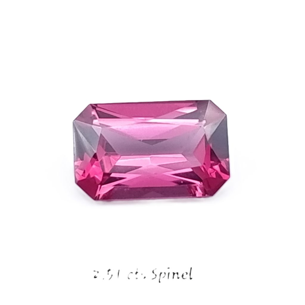 Radiant Cut Pink Spinel 2.5 ct Mahenge PSPIN0019 - GEMWORLD LTD
