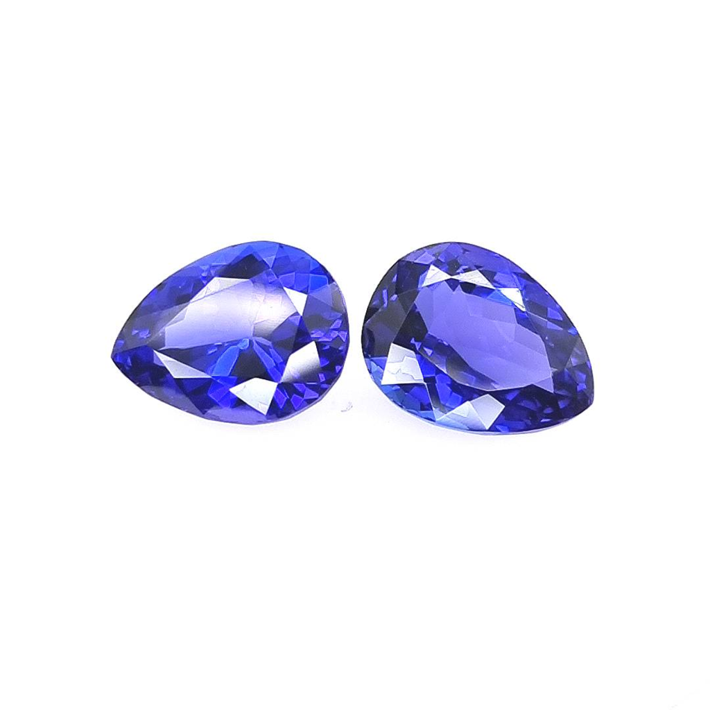Tanzanite Pear Shape Pair 11.96 cts TZP0015 - GEMWORLD LTD