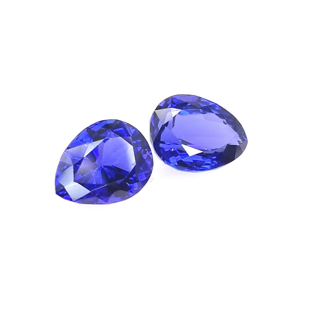 Tanzanite Pear Shape Pair 11.96 cts TZP0015 - GEMWORLD LTD