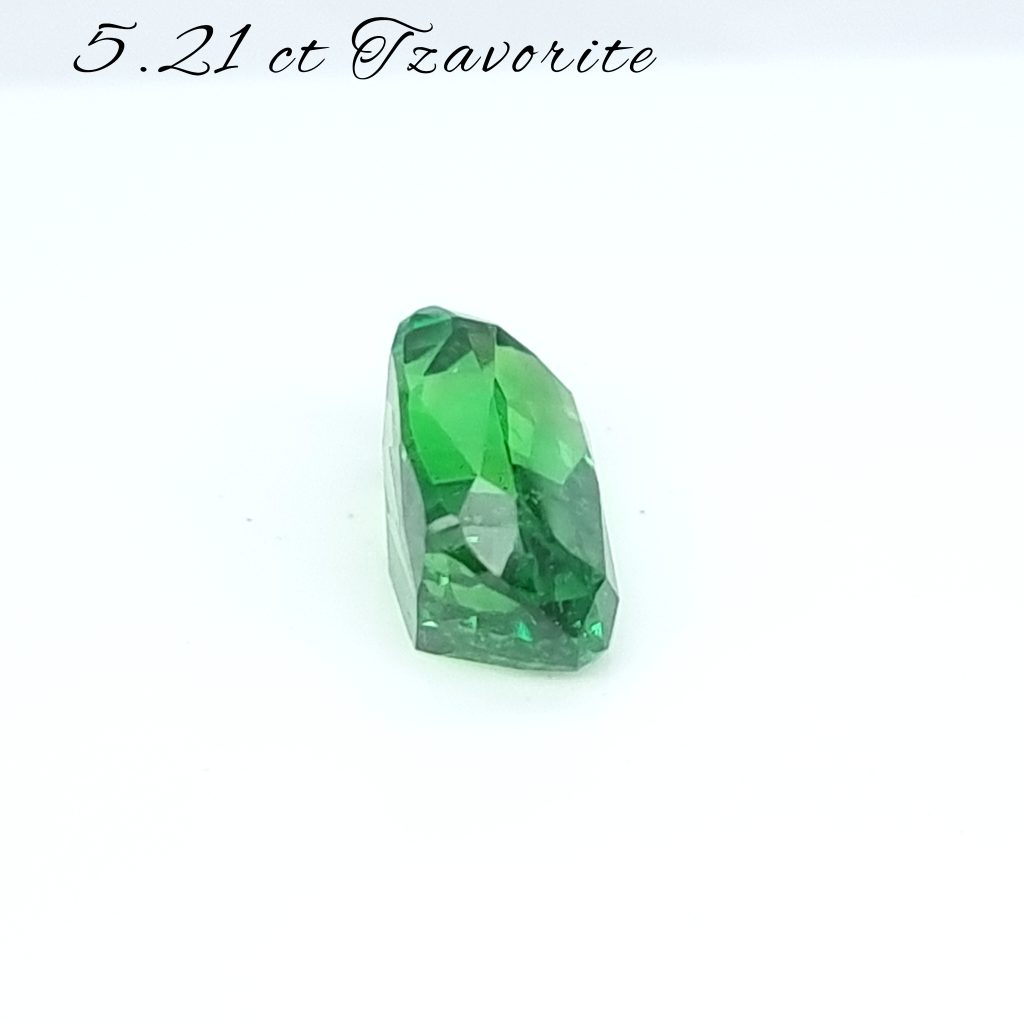 Tzavorite / Green Garnet 5.21ct Rectangle Cushion Tzavo 021 - GEMWORLD LTD